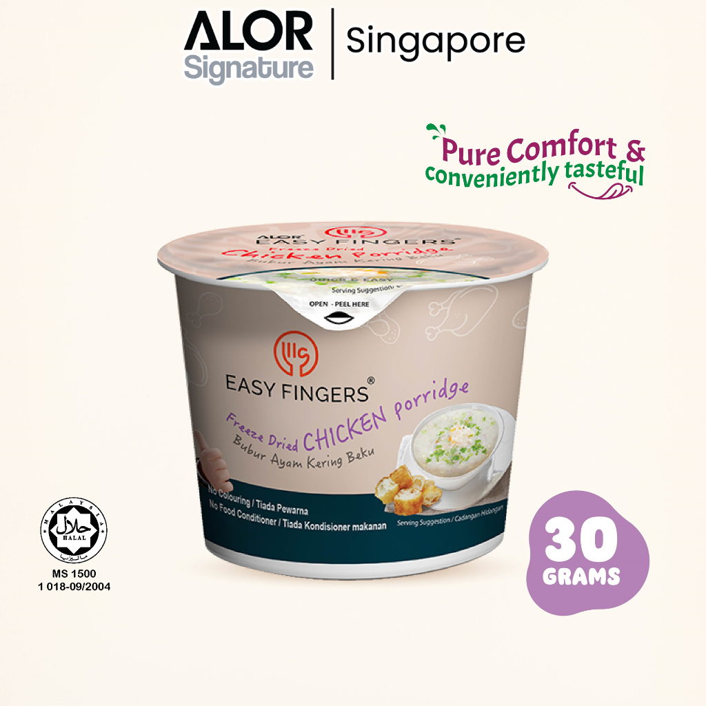 ALOR Easy Fingers Freeze Dried Chicken Porridge (30g/cup) | Shopee ...