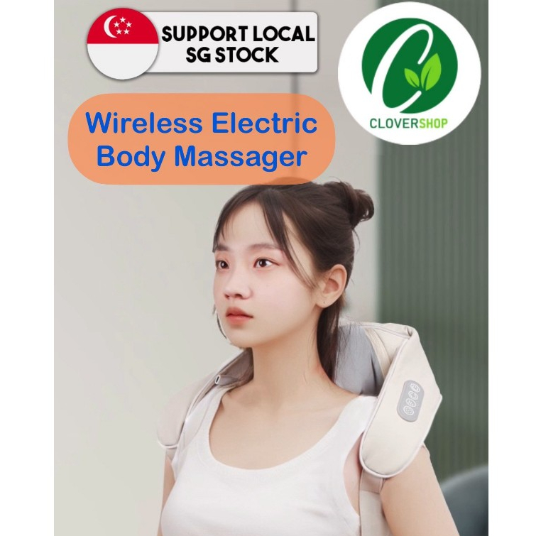 🔥SG STOCK🔥Multi Angle Neck Shoulder Massager Hands-Free Clamp Kneading ...