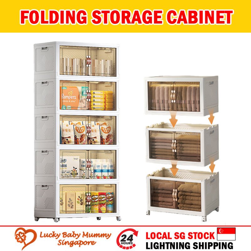 Stackable Folding Cabinet / Thickened Storage Cabinet / Home Organizer ...