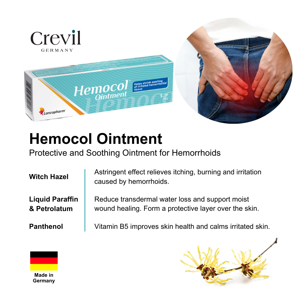 Hemocol Ointment 30g - haemorrhoid / hemorrhoid ointment with witch ...