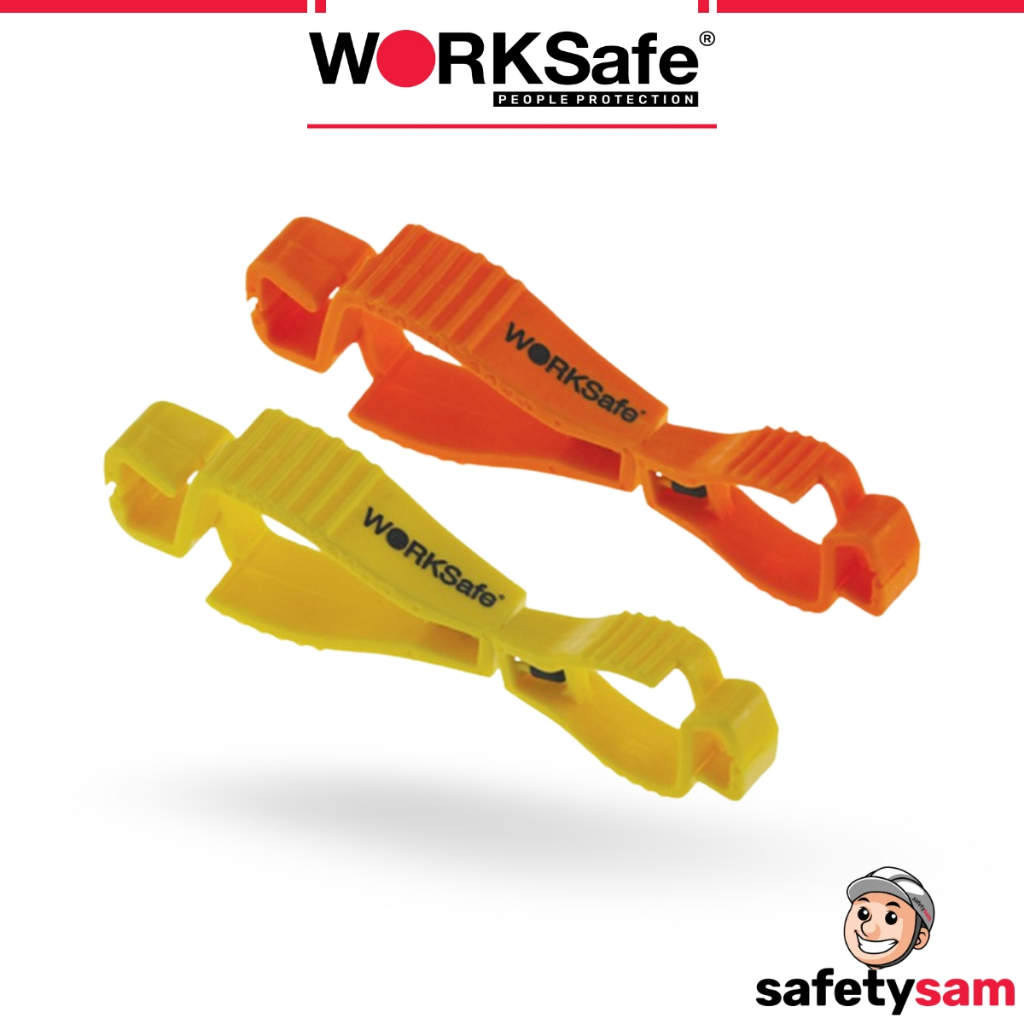 WORKSAFE Glove Clip, Work Gloves Grabber Holder Clip to Pants, Orange ...