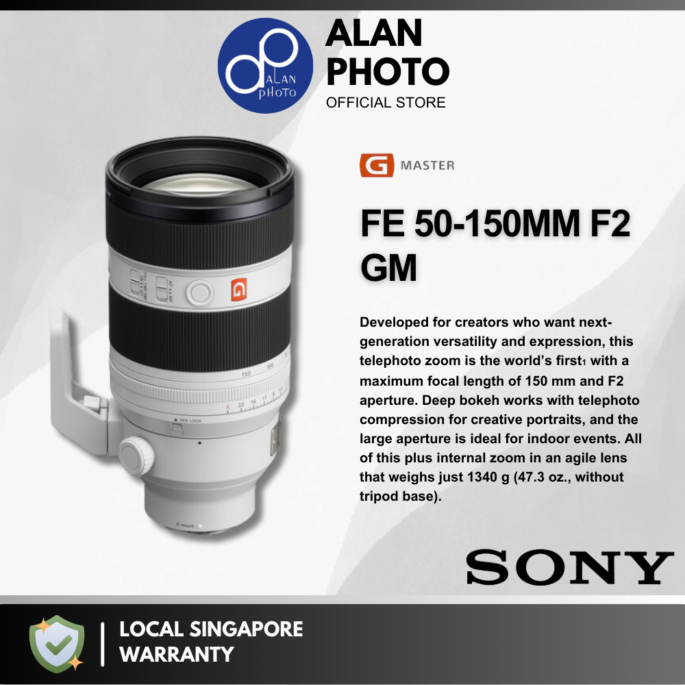 Sony FE 50-150mm F2 GM Lens [SEL50150GM] [Sony E] | Sony Singapore ...