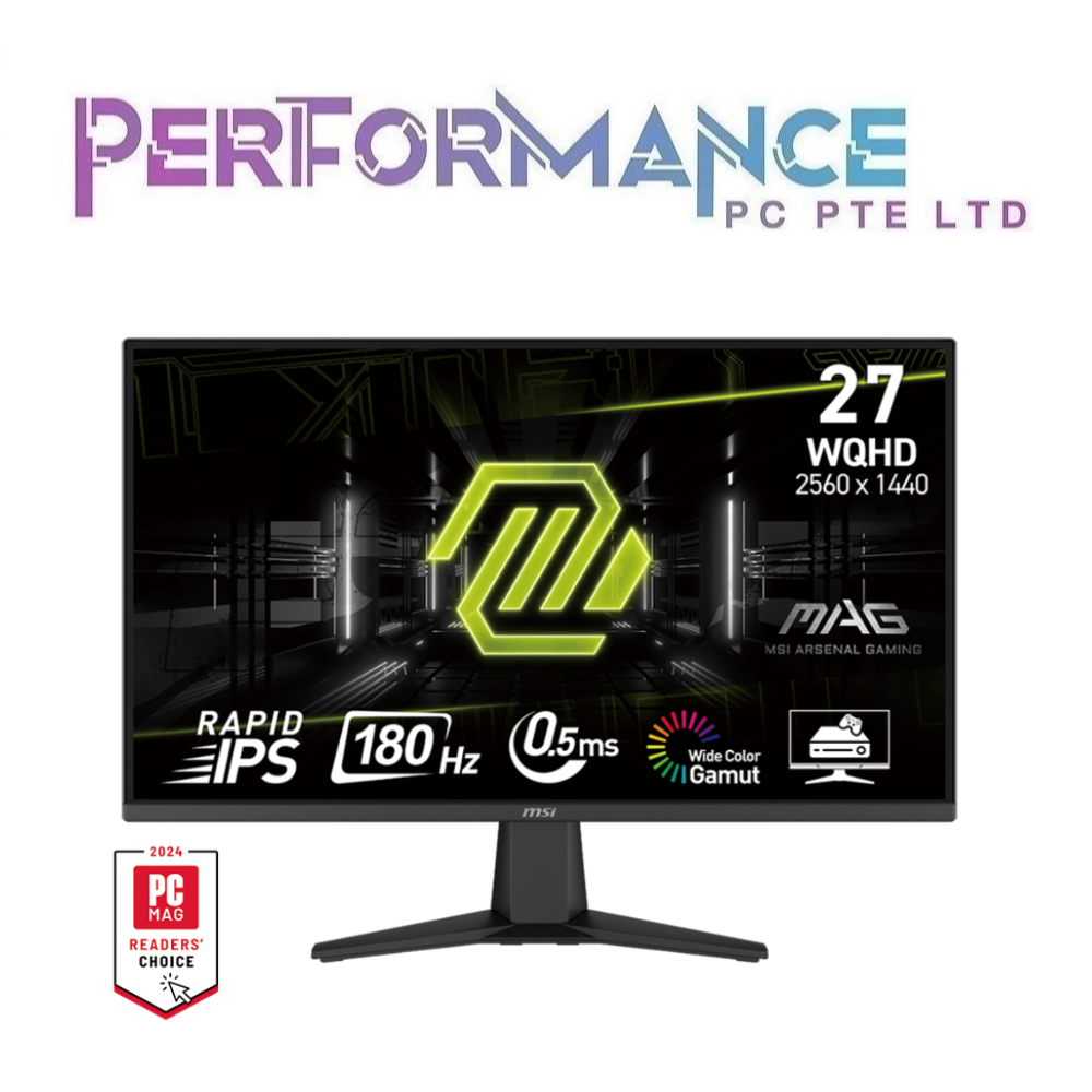 MSI MAG 275QF 27" 2560x1440 180hz 0.5ms GAMING MONITOR (3 YEARS ...