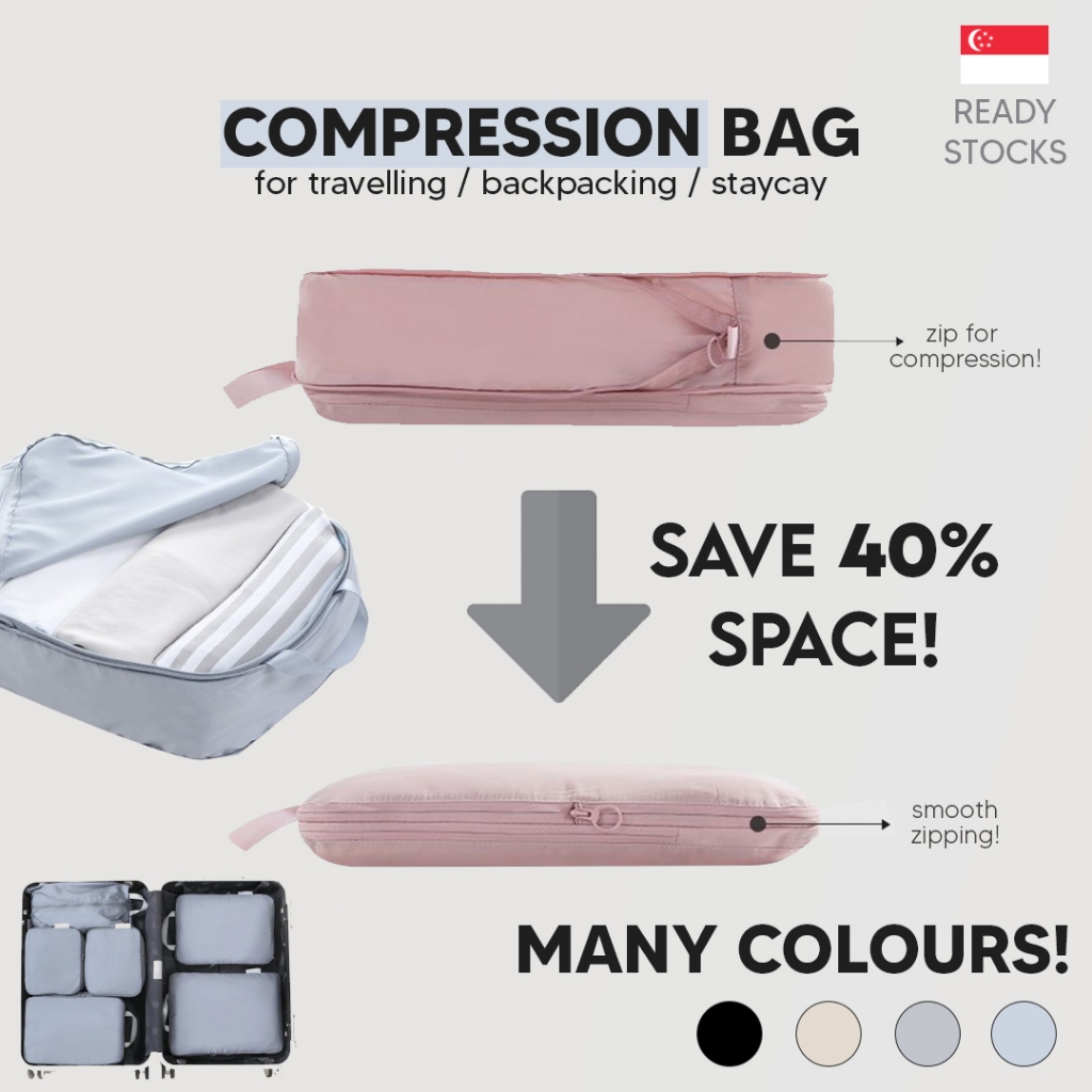 【SG🇸🇬】 Travel Compression Bag Packing Cubes, Premium Packing Cube ...