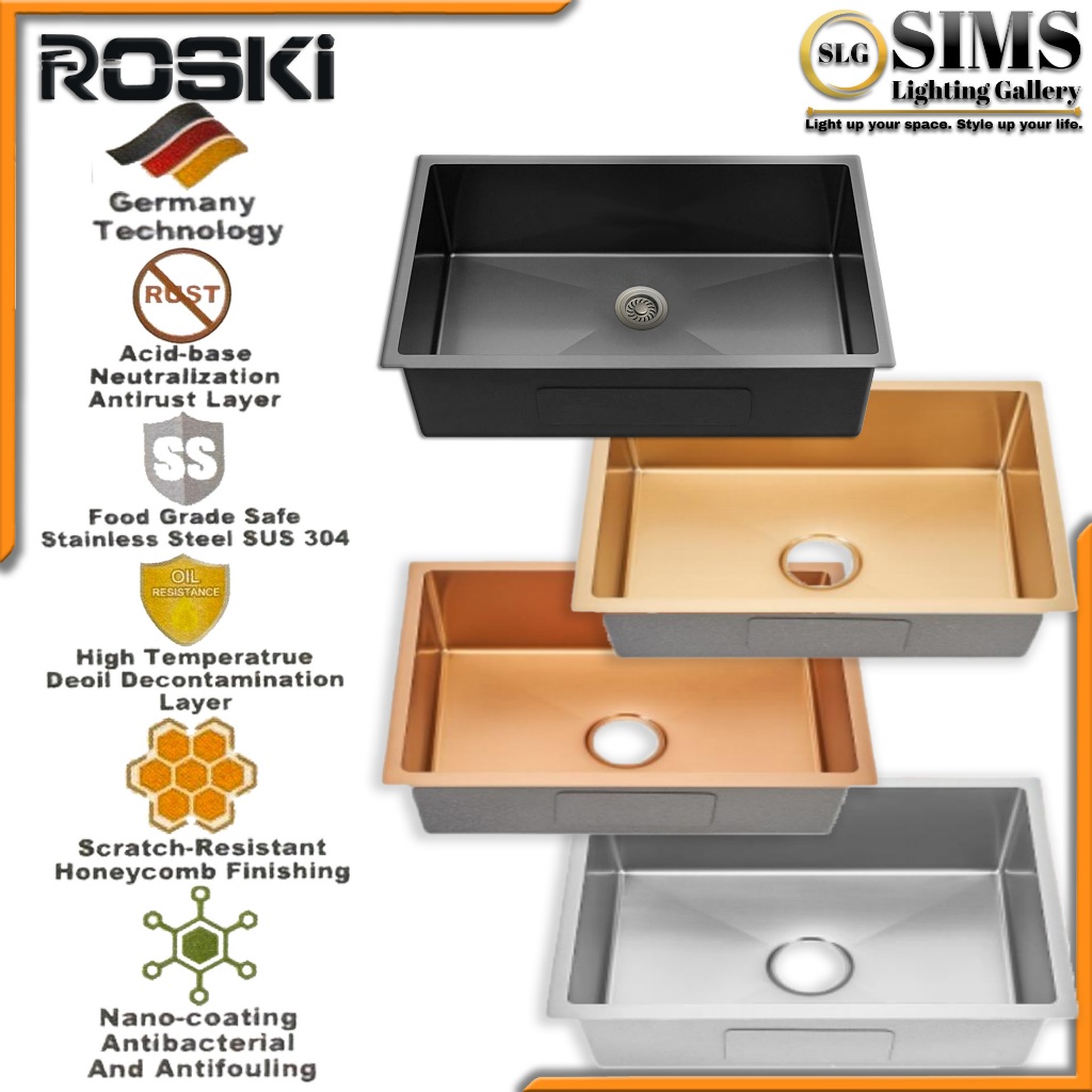 [Free Gift] Roski Undermount Nano+Honey Comb Kitchen Sink SUS304 ...