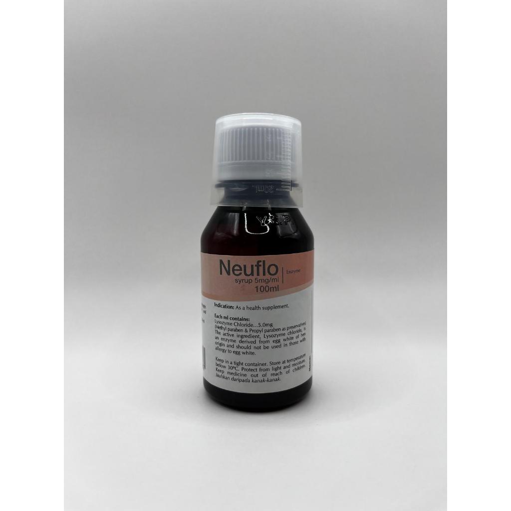 Neuflo (Lysozyme Chloride) 5mg/ml syrup 100ml Exp Jul 2025 | Shopee ...