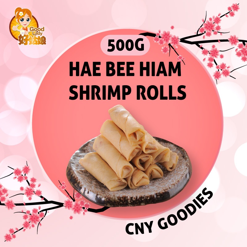 [CNY GOODIES 2025] Hae Bee Hiam Shrimp Roll/Crispy Floss Samosa - 500g ...
