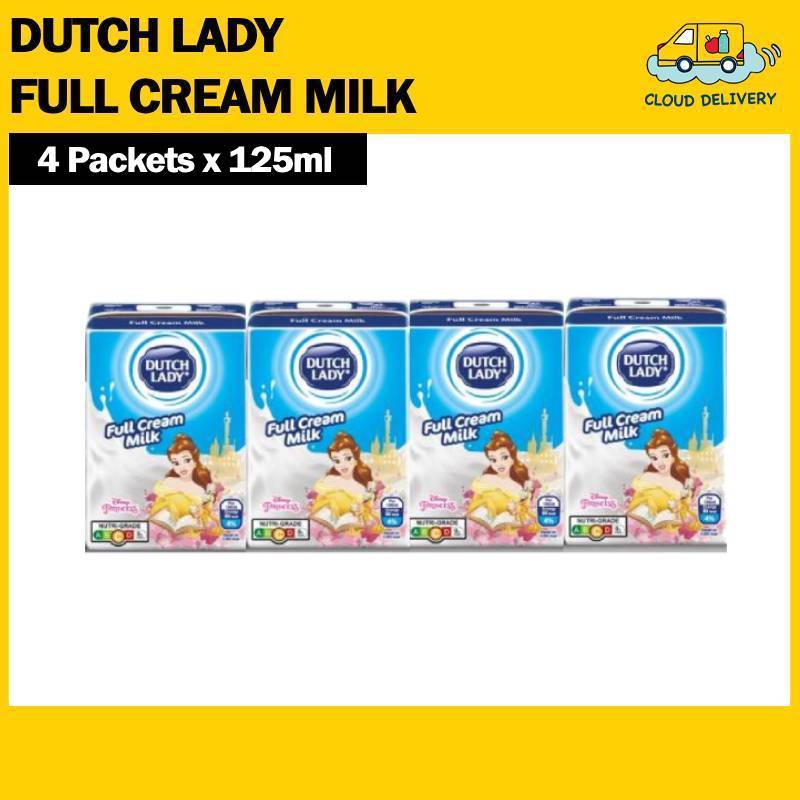 Dutch Lady UHT Milk 4 x 125ml - Full Cream Milk | Shopee Singapore