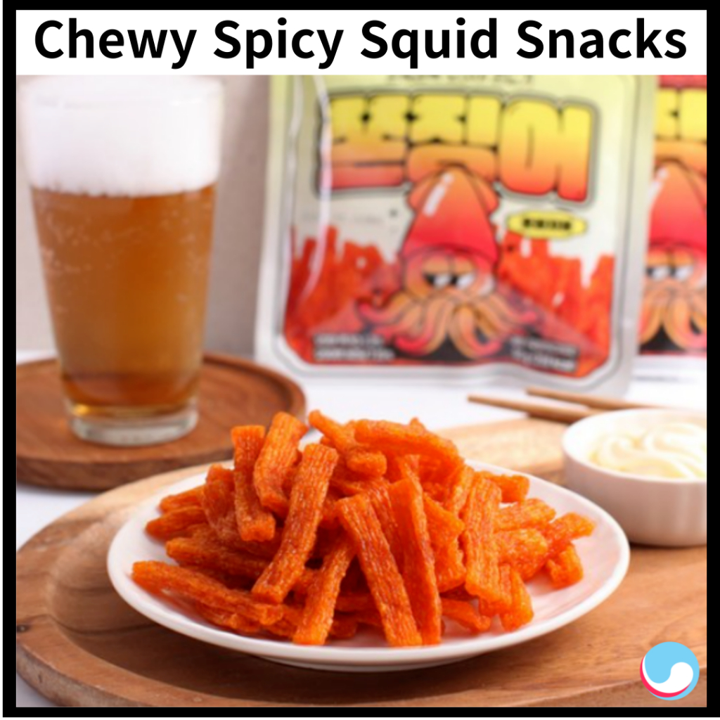 Chewy Spicy Squid Strips buldak Jjondegi 50g Korean Snacks 2 Flavors ...