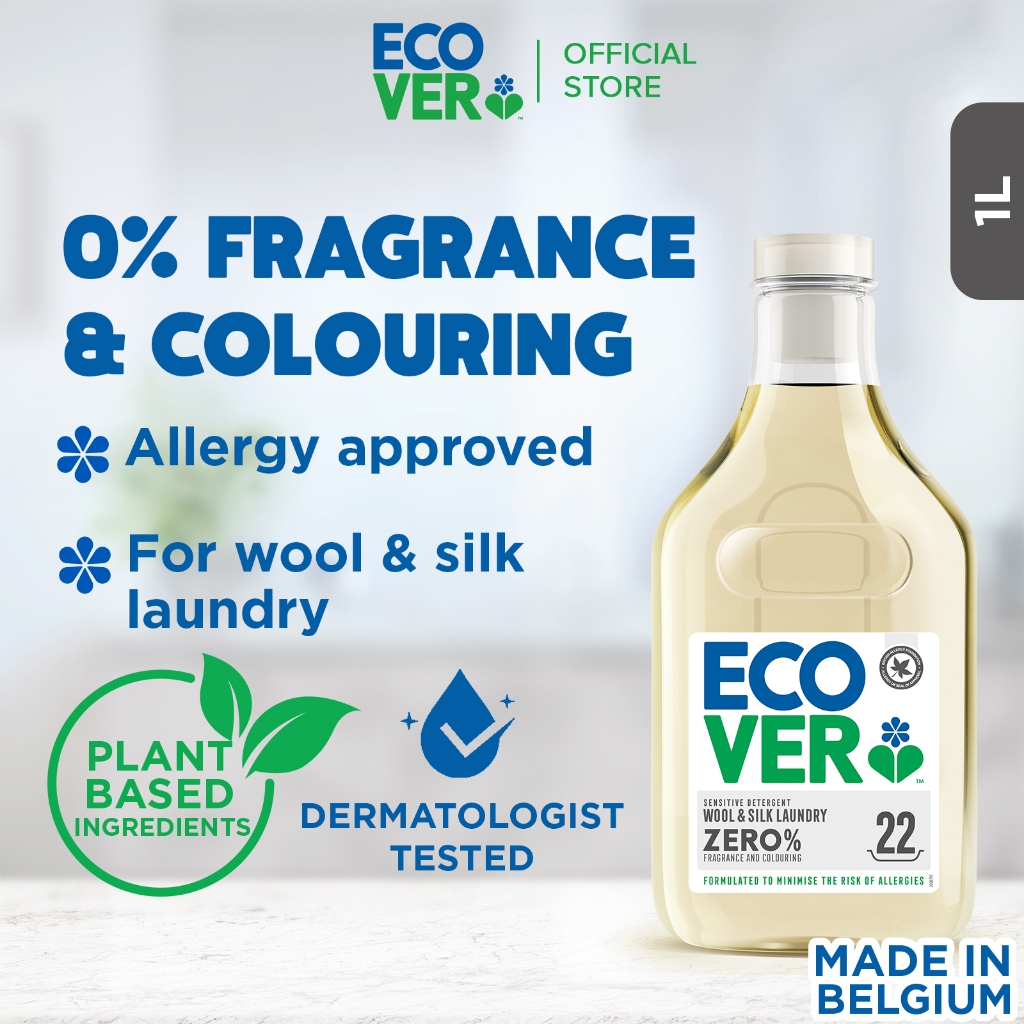 Ecover ZERO Wool & Silk Sensitive Laundry Detergent 1L | Shopee Singapore