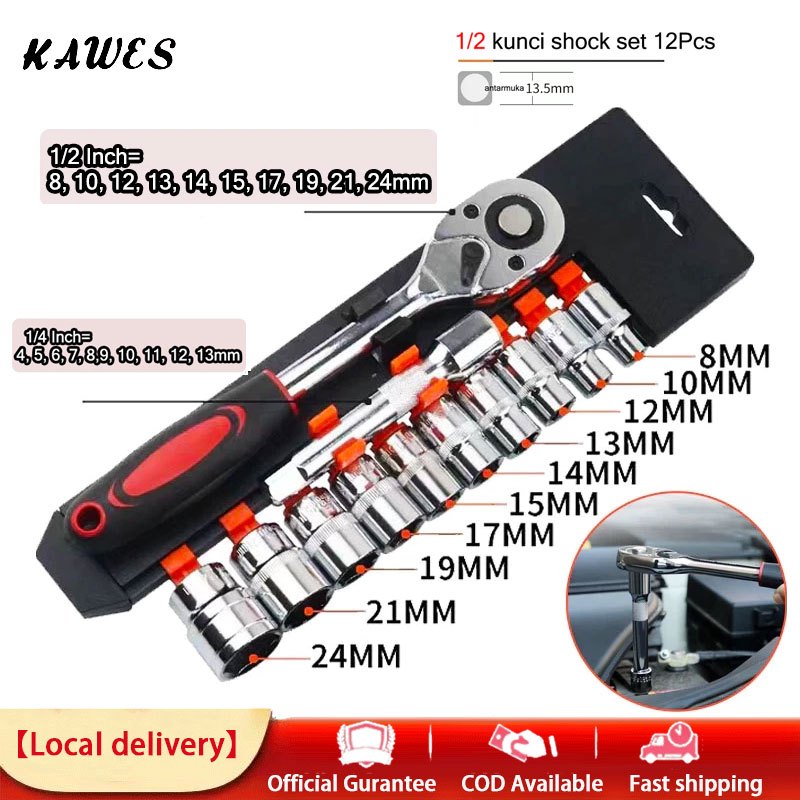 12pcs Ratchet wrench set/ Car Repair Tool set Socket Set Tool Ratchet ...