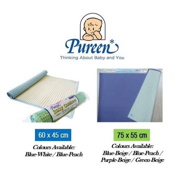 PUREEN Baby Cot Sheet Air-Filled 100% Natural Rubber Changing Mat ...
