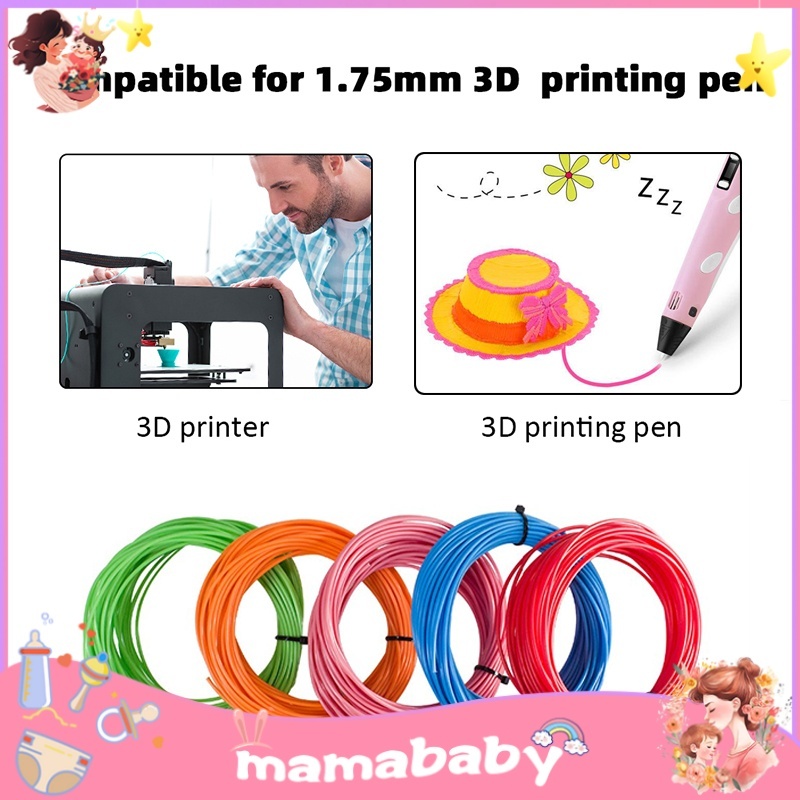 3D Pen Filament Refills PLA, 10 Meters, 1.75mm 3D Printing Pen Filament ...