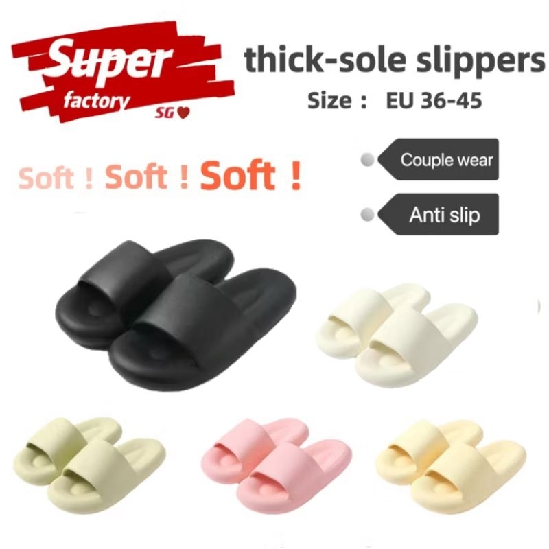 【SG in stock】super soft men and women couples thick-soled Anti slip ...