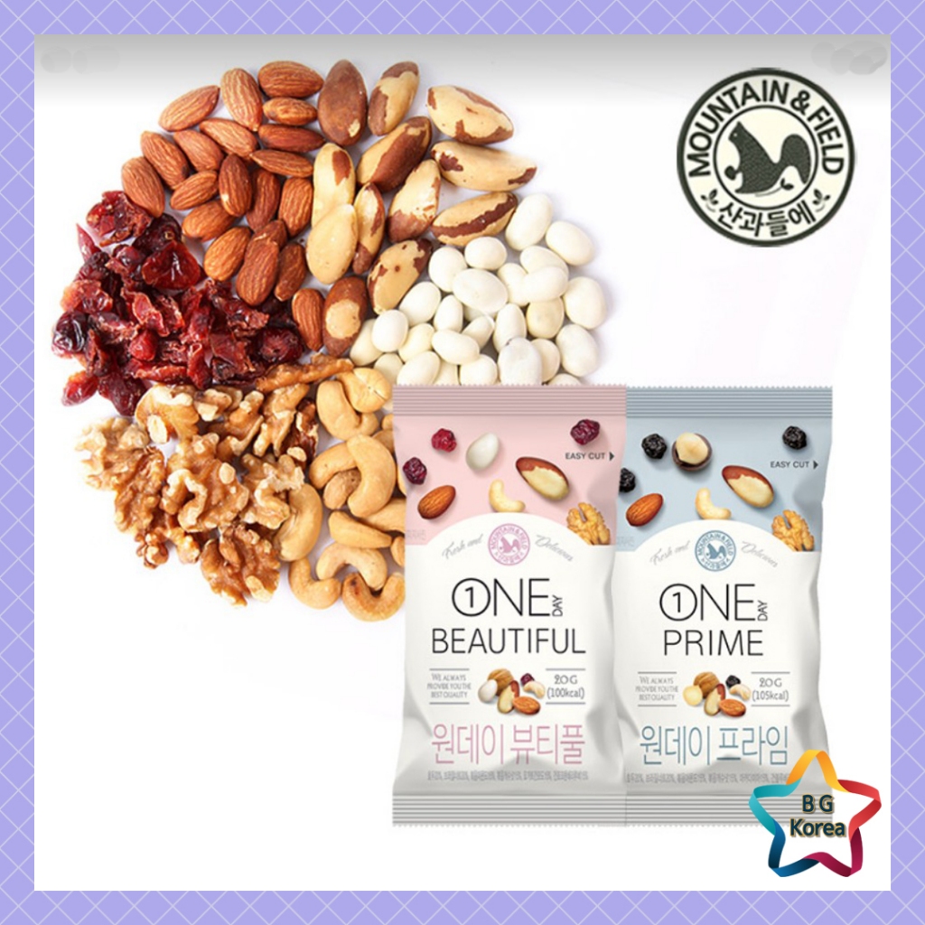 Mountains and Fields One Day Beautiful Prime Nuts 20g x 30 packs / Brazil Nuts / Cashew / Almond ...