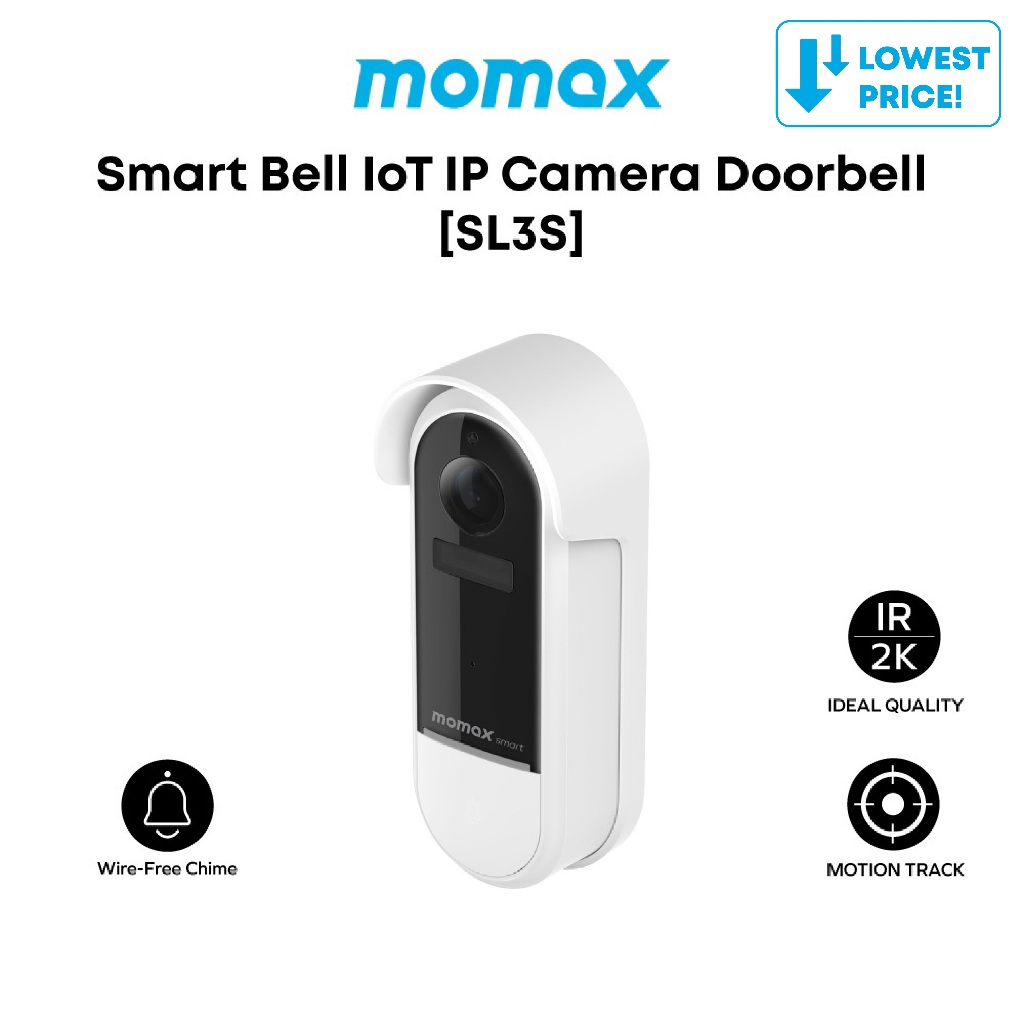 Momax SL3 Smart Bell IoT IP Camera Doorbell | Shopee Singapore