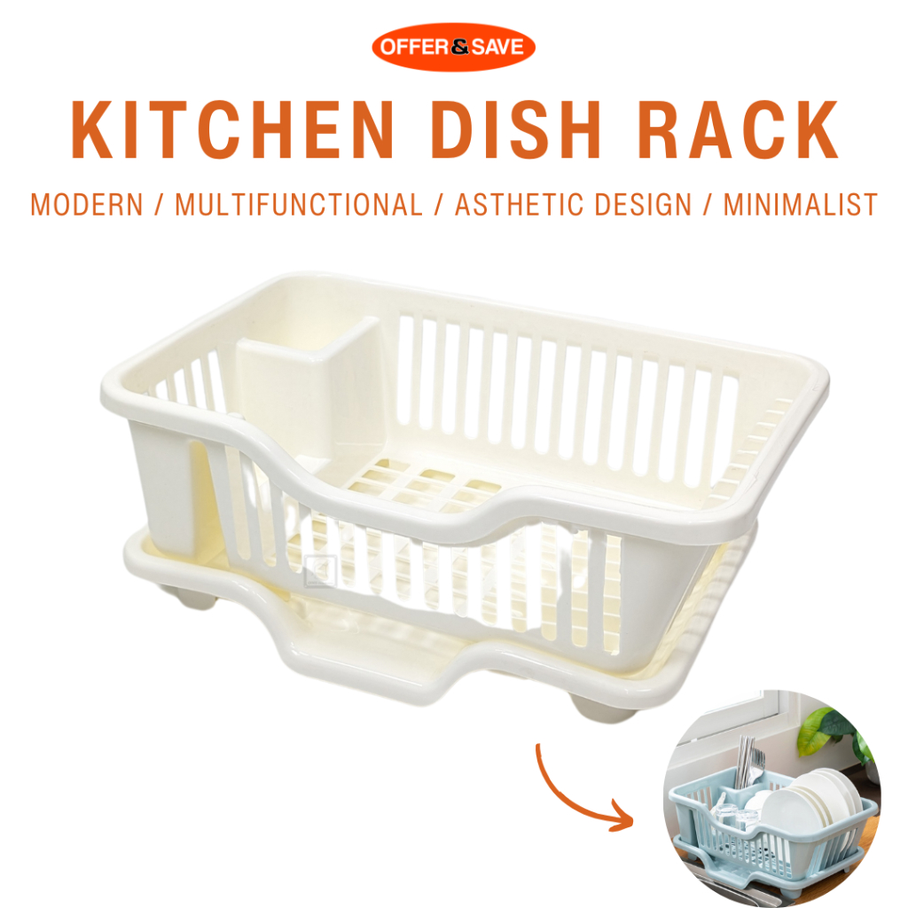 Premium Kitchen Dish Rack Modern & Minimalist Dish Rack With Tray ...