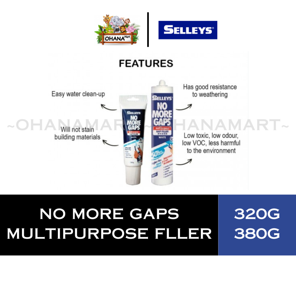 SELLEYS® No More Gaps Multipurpose Gap Filler White ( tube /Cartridge ...
