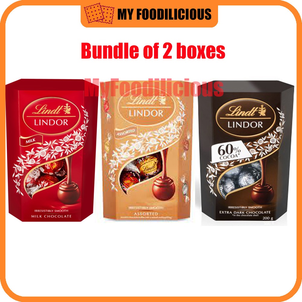 Lindt Lindor Milk Chocolate 200g/Assorted Chocolate 200g/Extra Dark ...