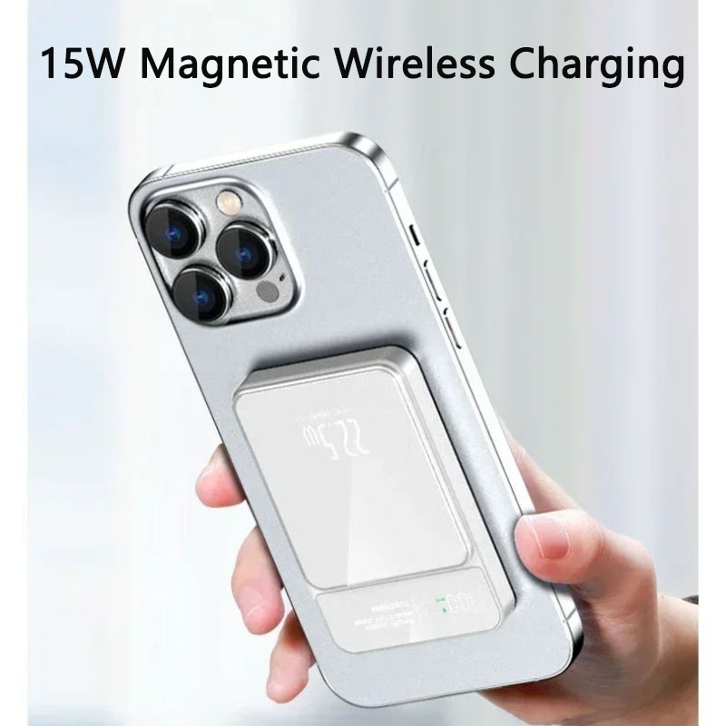 Magnetic Wireless Charger Power Bank 20000mAh Portable Induction ...
