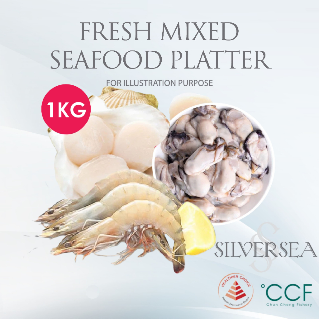Silversea - Special Fresh Mixed Seafood Platters (1 KG Scallop, 1KG Raw ...