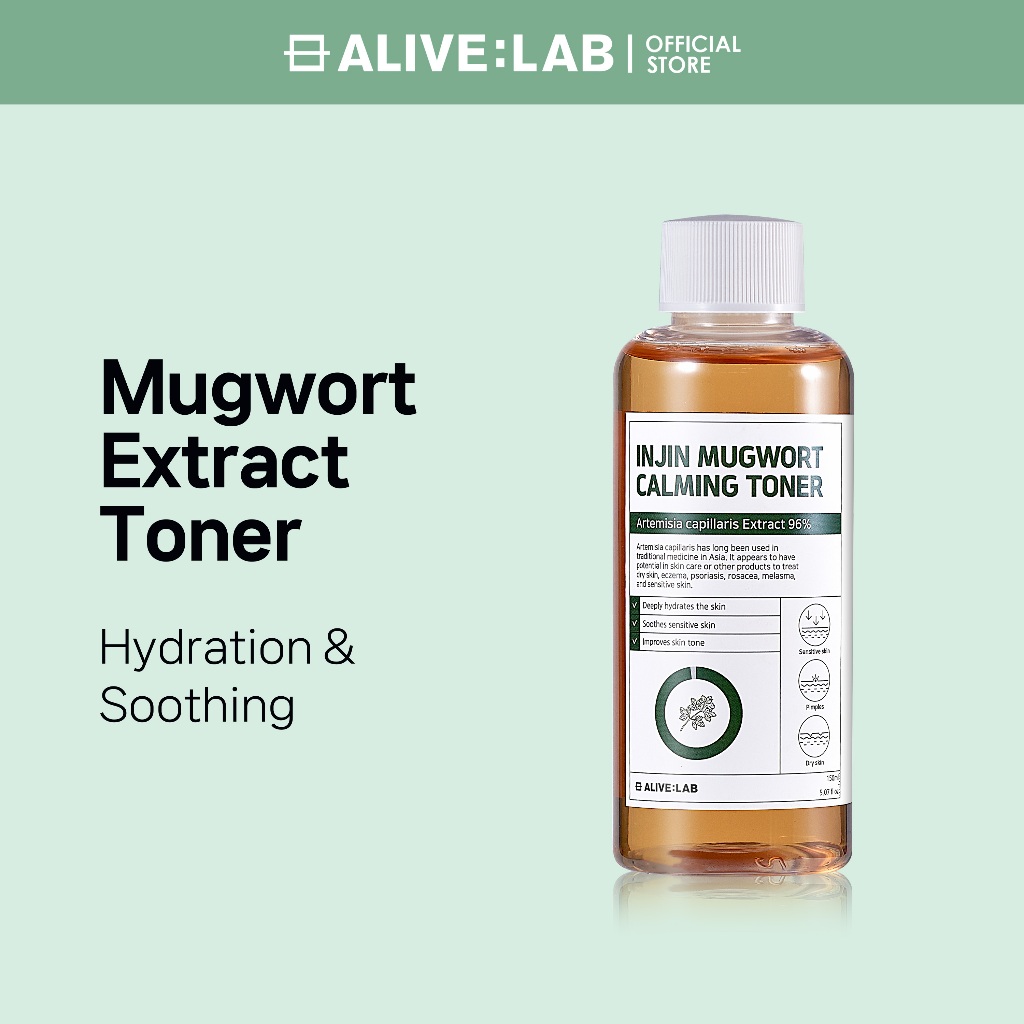 ALIVELAB Injin Mugwort Calming Toner, Hydrating Toner Soothing ...