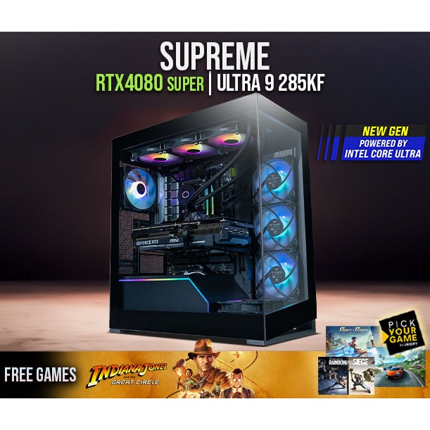 INVADER SUPREME S20 | RTX 4080 SUPER | ULTRA CORE 9 285K GAMING DESKTOP ...