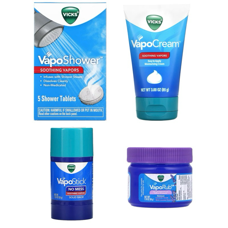 Vicks VapoShower Shower Tablet / VapoCream / VapoRub Lavender Ointment ...