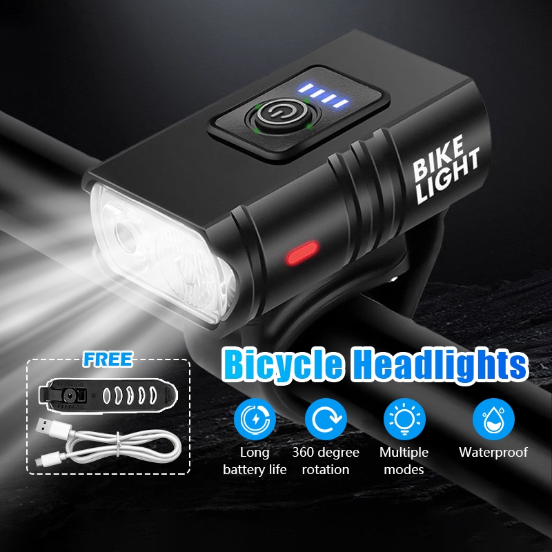 [SG Seller] T6 LED Bicycle Light 10W 1200LM 6 Modes USB Rechargeable ...