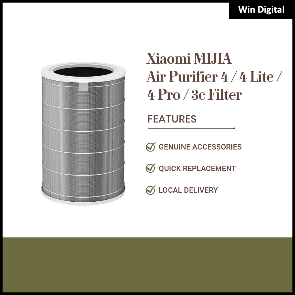 Original Xiaomi MIJIA Air Purifier 4 / 4 Lite / 4 Pro / 3c Filter in ...
