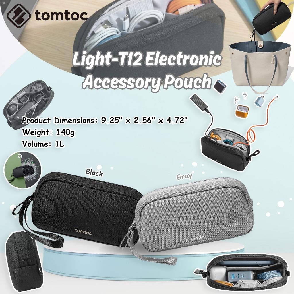 Tomtoc Light-T12 Electronic Accessory Pouch 1L | Pouch | Shopee Singapore