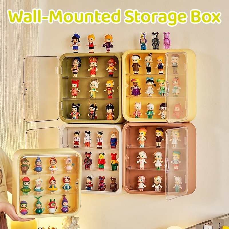 SG Wall Acrylic Popmart Display 3 Layers Blind Box Figurines Display ...