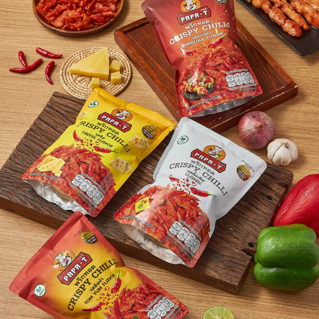 Papa-T Crispy Chilli Snack Mini Pack (22g) (Classic/ Tom Yum/ BBQ ...