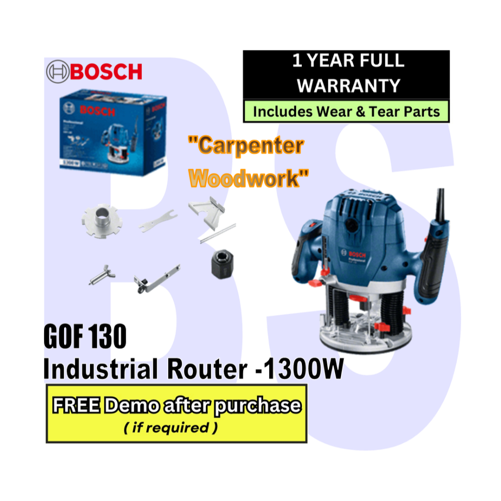 BANSOON BOSCH GOF 130 Professional Industrial Router. 1300W power. c/w ...