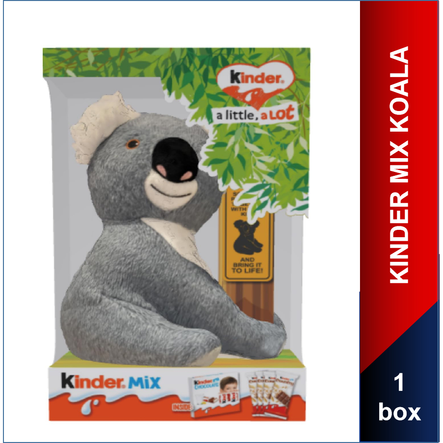 Ferrero Kinder Mix Natoons Kids Chocolate Plush Toy Box 5 Pieces, 144g ...