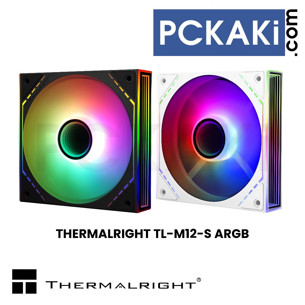 THERMALRIGHT M12-S M12Q X3 ARGB BLACK / WHITE / DESKTOP CASE FAN - TL-M12-S INFINITY ARGB MIRROR ...