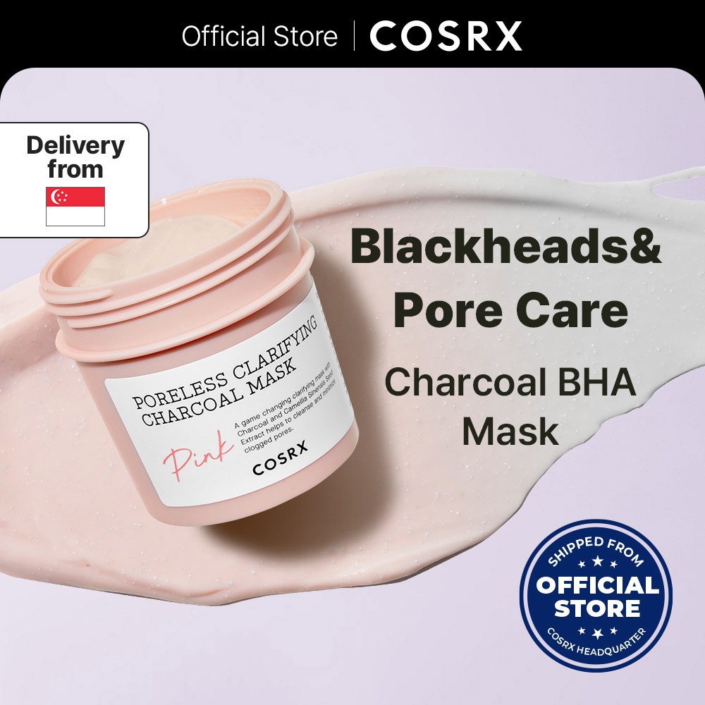 [COSRX] Poreless Clarifying Charcoal Mask Pink 110g, Purifying, skin ...