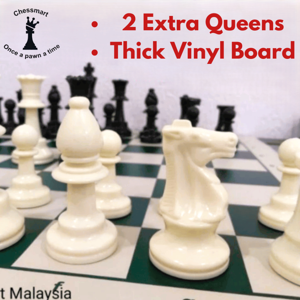 Basic Tournament Chess Set with Extra Queens - 34 pieces | Shopee Singapore