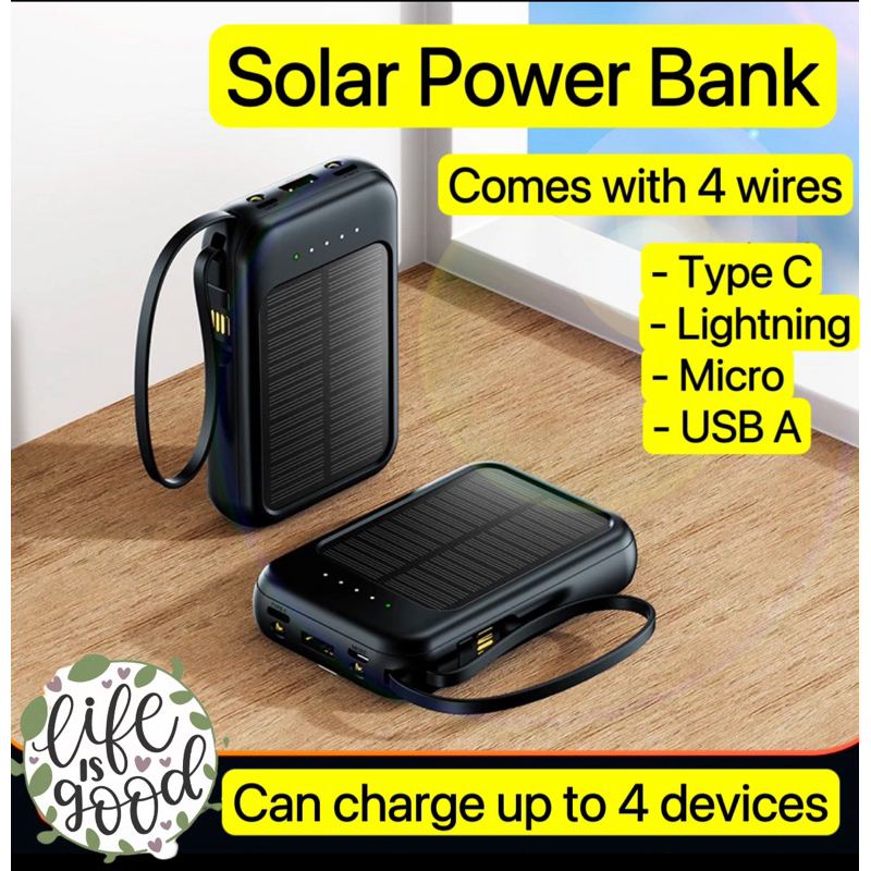 [SG Stock] Solar Power Bank of Portable Fast Charging External Battery ...