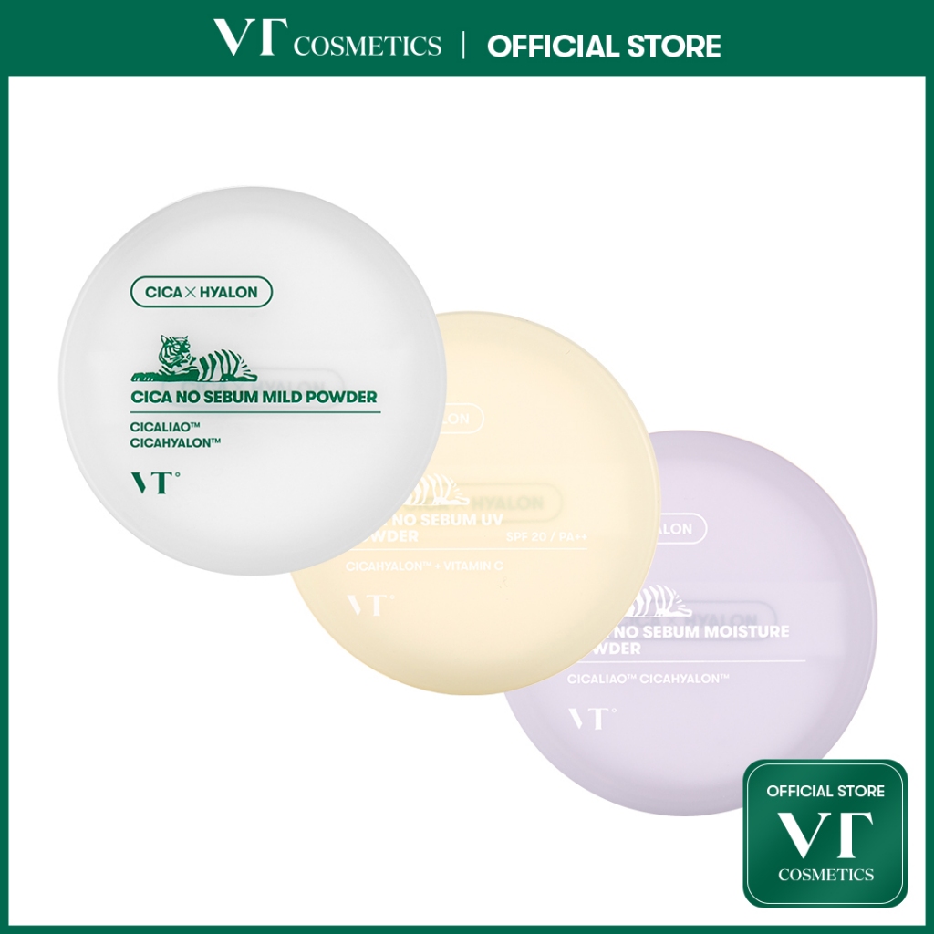 [VTCOSMETICS] [Bundle of 3] CICA No Sebum Mild Powder 5g / No Sebum Moisture Powder / No Sebum ...
