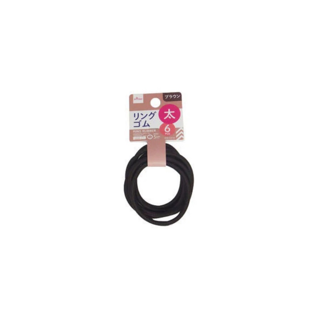 Daiso JAPAN Ring rubber (4mm thick, brown, 6 pieces) | Shopee Singapore