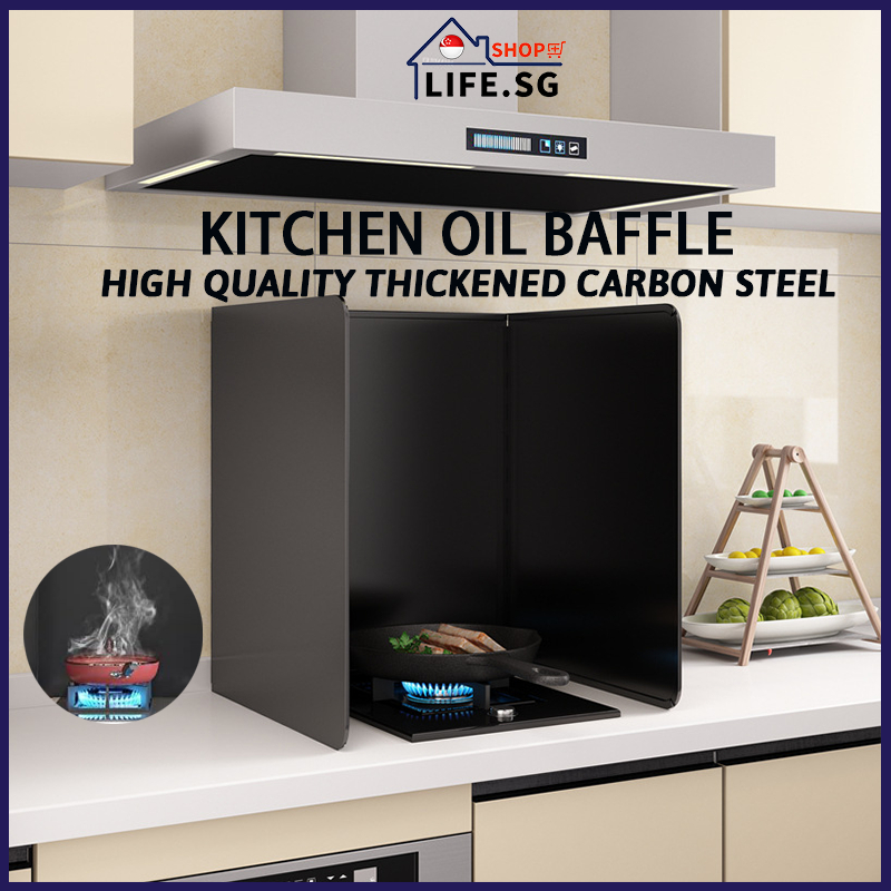 Kitchen oil baffle black paint cooking anti-splash oil machine heat ...