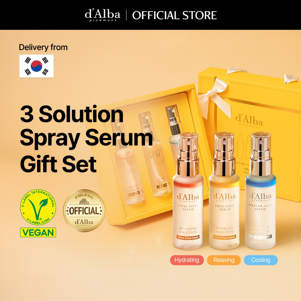 [Official] d'Alba 3 Solution Spray Serum Gift Set (First Spray Serum ...
