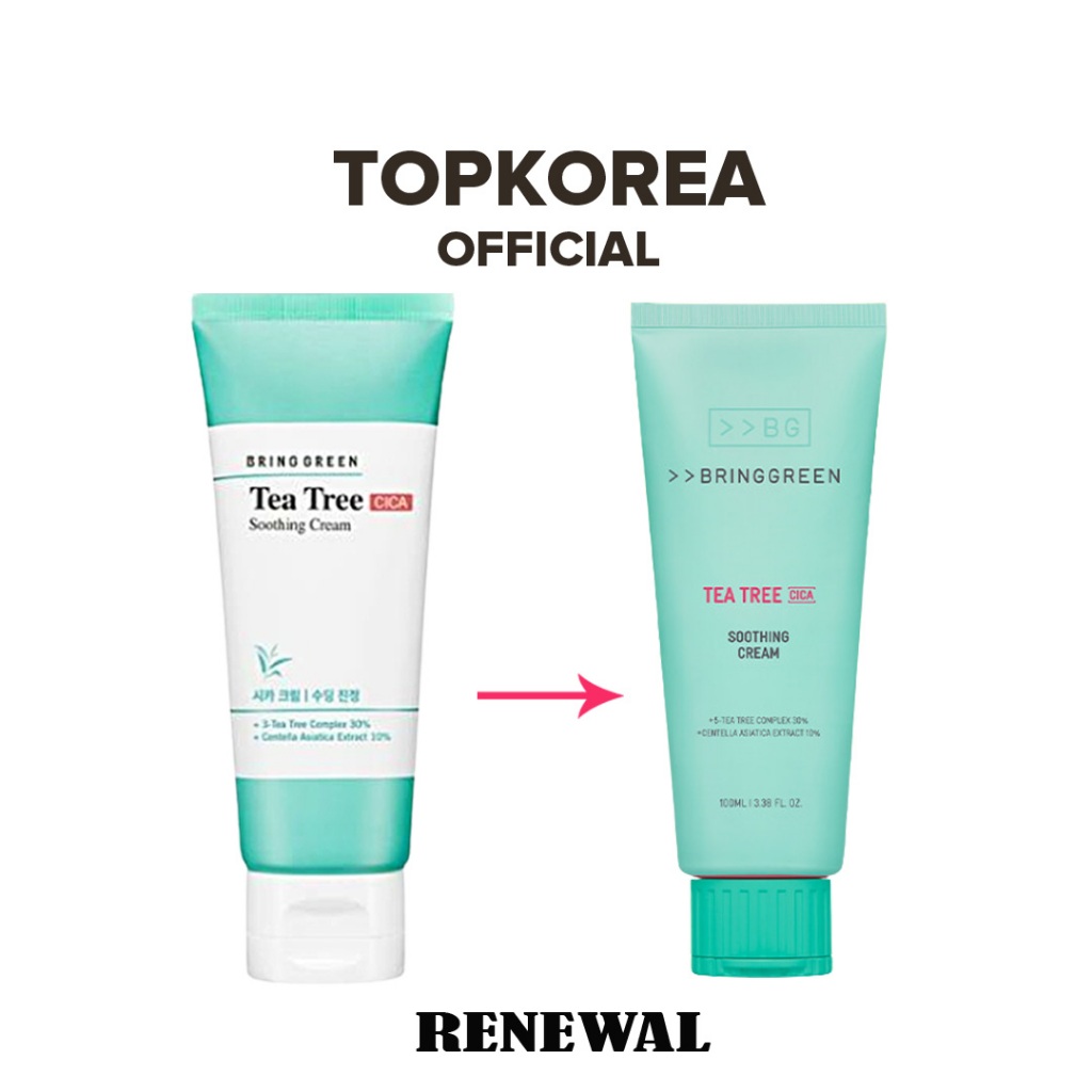 ★BRING GREEN★ tea tree cica soothing cream 20ml 100ml TOPKOREA ...
