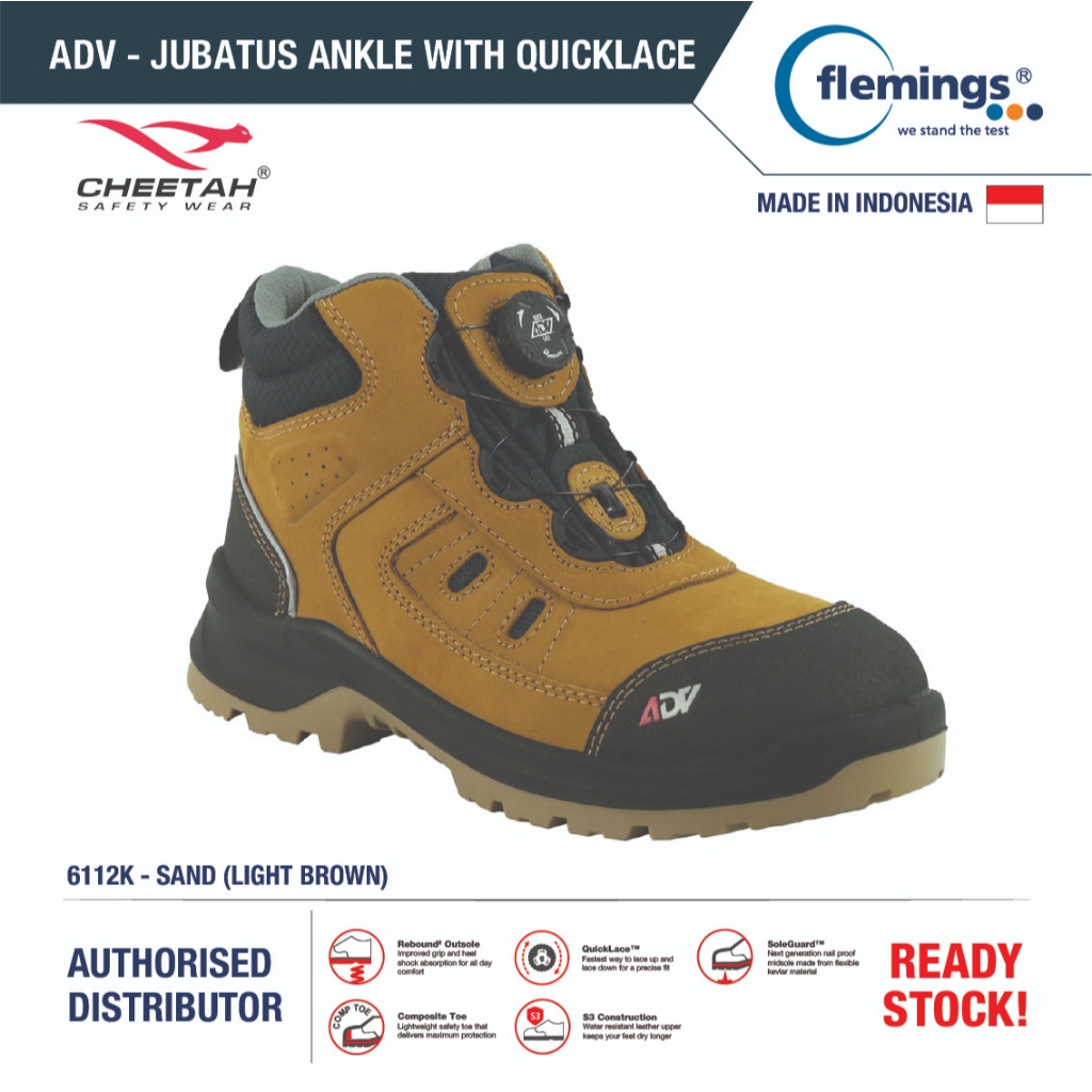 Cheetah Safety, ADV JUBATUS Leather Safety Shoes with Speed-Lace System ...