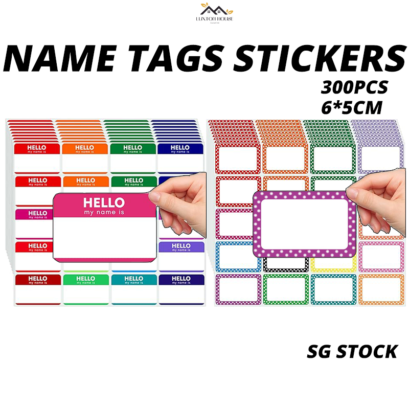 {SG} 300pcs Name Sticker Waterproof Name Label Sticker Waterproof Name ...