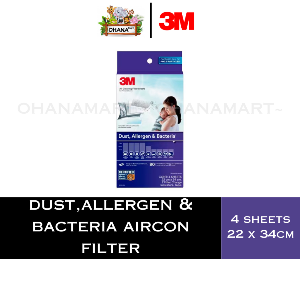 3M Filtrete™ Air Con Cleaning Filter Sheets 9809-CEN (Dust, Allergen ...