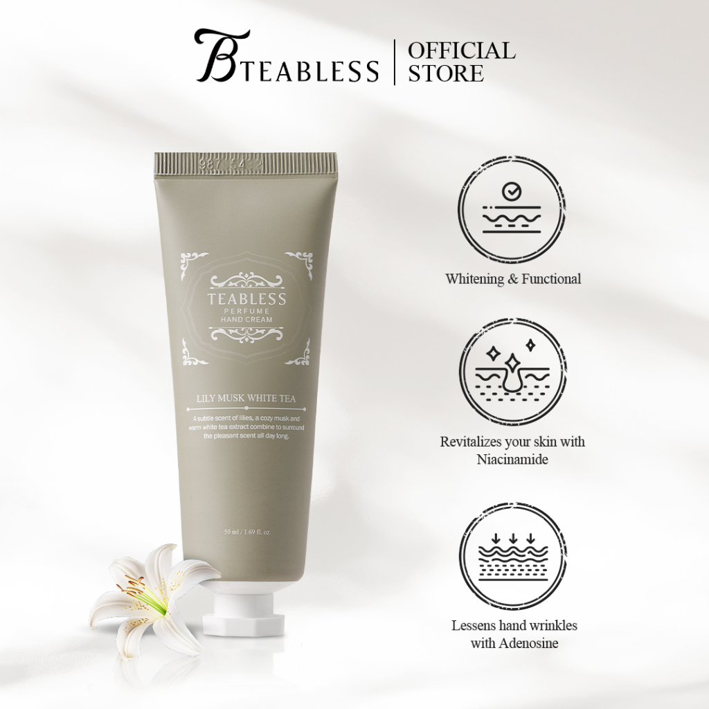 Teabless Lily Musk White Tea Perfume Hand Cream 50ml | Shopee Singapore