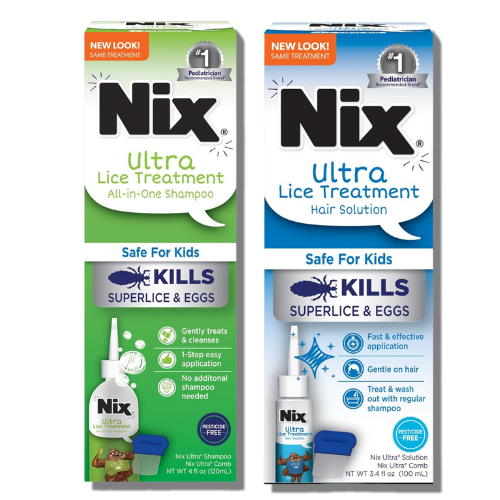 Nix Ultra Lice Removal Kit, Lice Treatment Hair Solution | All-in-One ...