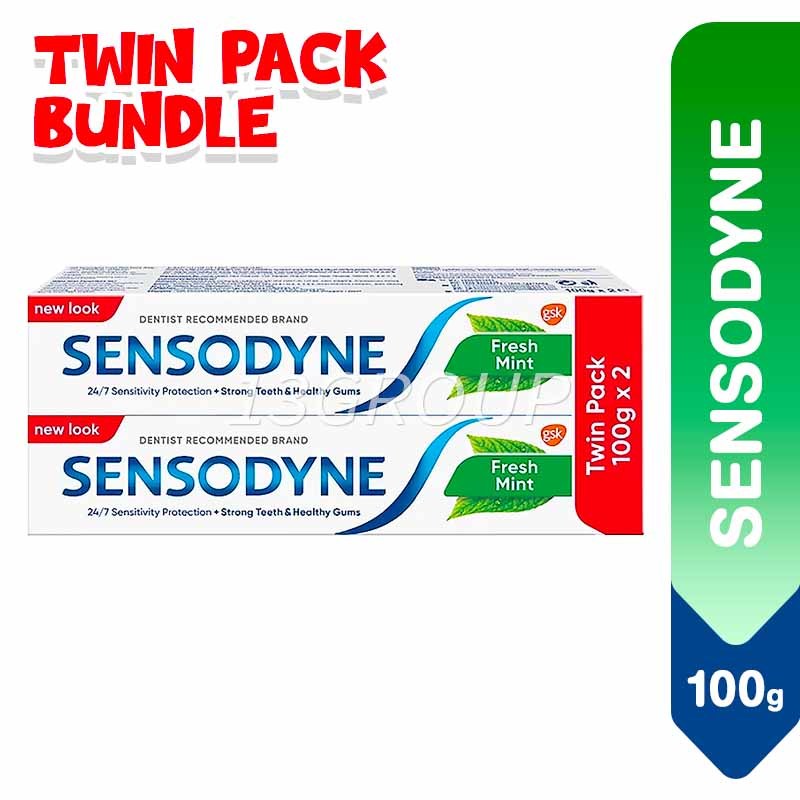 Sensodyne Fresh Mint Toothpaste Sensitive Teeth, 2x100g | Shopee Singapore